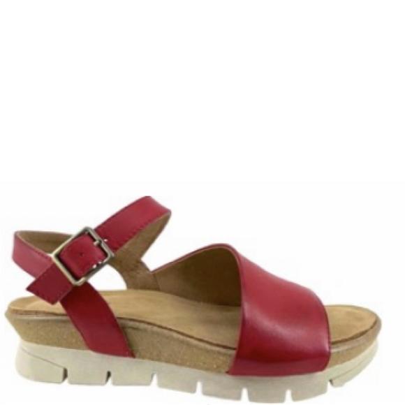 Salvia | Shoes | New Salvia Barr Sandal In Red | Poshmark